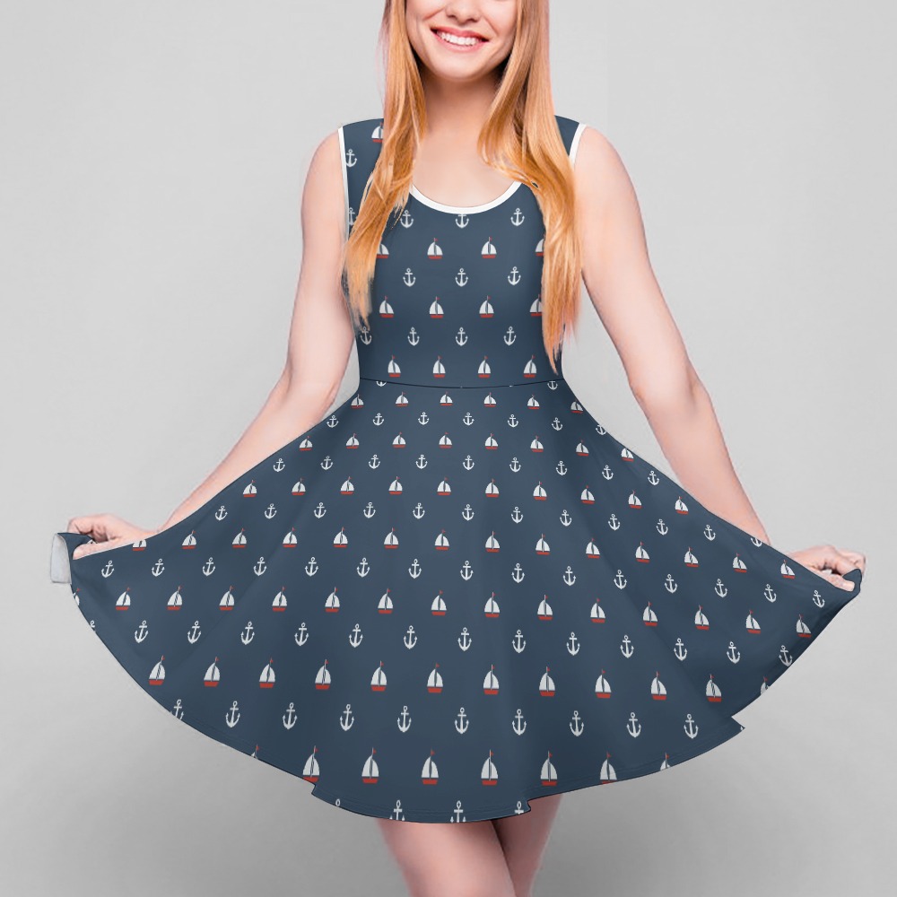 Navy Blue Sailor Dress